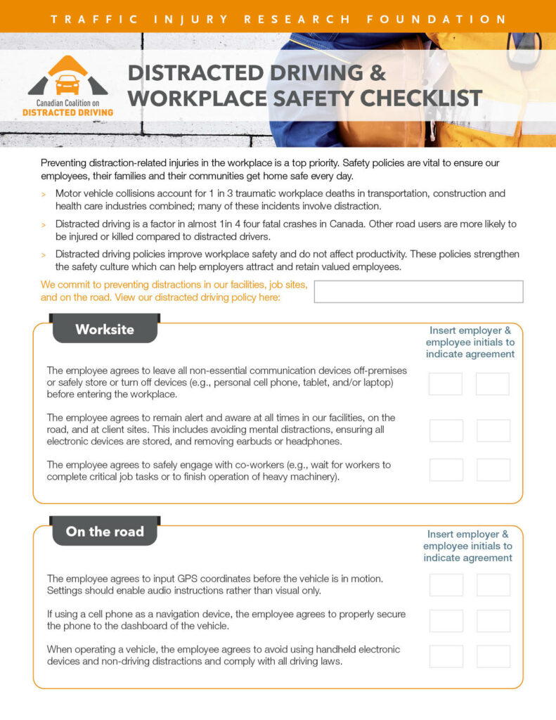 Distracted Driving in Canada: Making Progress, Taking Action - Traffic ...