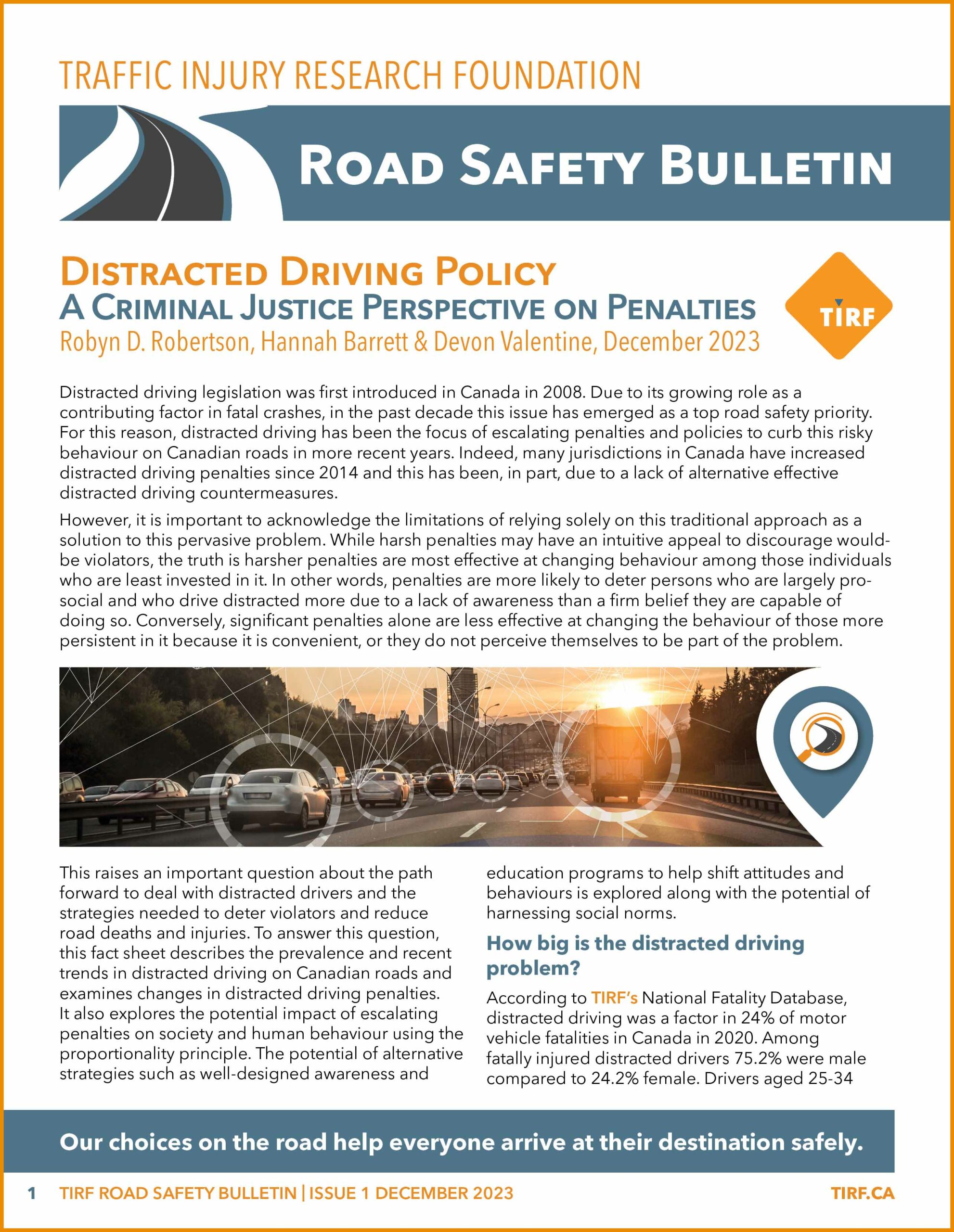 Distracted Driving Archives - Traffic Injury Research Foundation